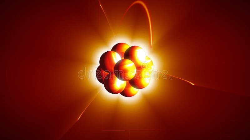 Atom. 3D animation stock footage. Video of energy, fusion - 89880780