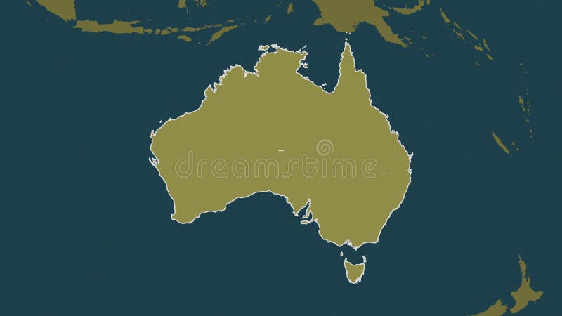 Australia Map - Solid. Regions. Pattern. Labels Stock Footage - Video ...