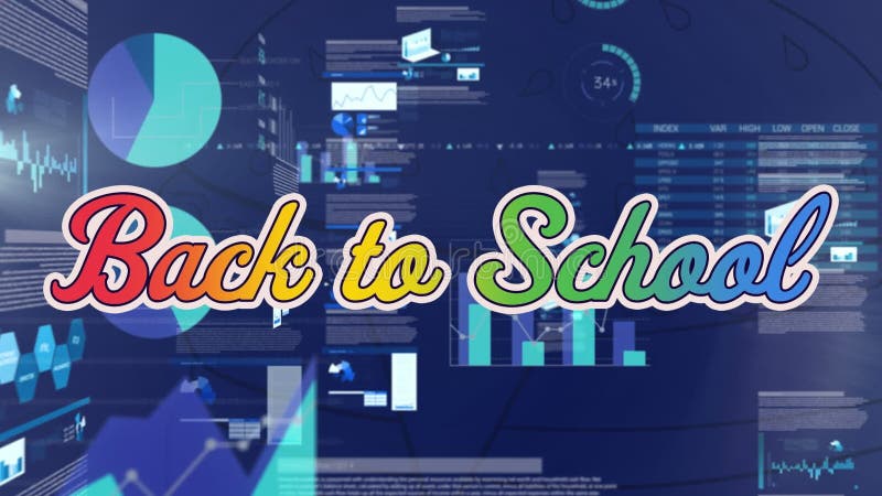 Animation of Back To School with Connections and Data Processing Stock ...