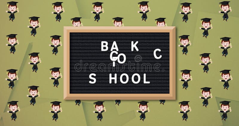 Animation of Back To School Text Over School Icons Stock Footage ...