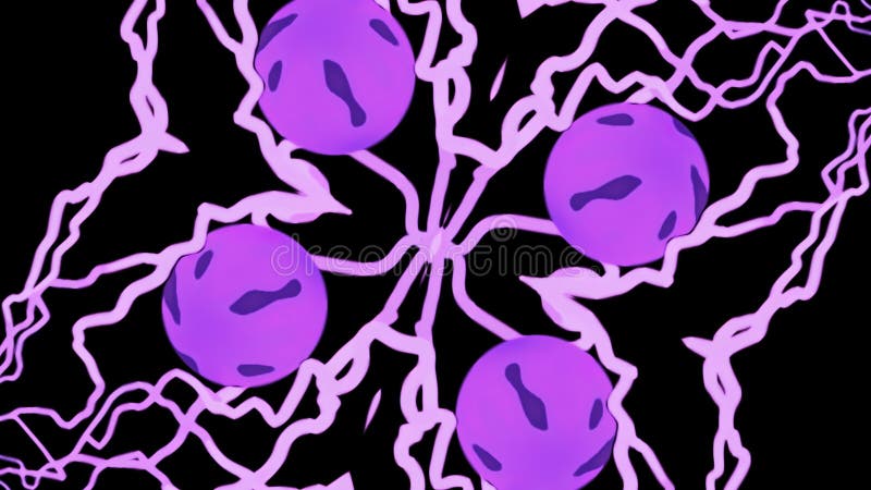 Animation with Balls and Moving Lines of Electricity. Design Stock ...