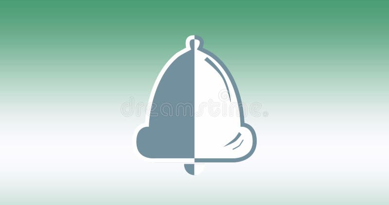 Animation of Bell Icon Over Green Background Stock Video - Video of ...