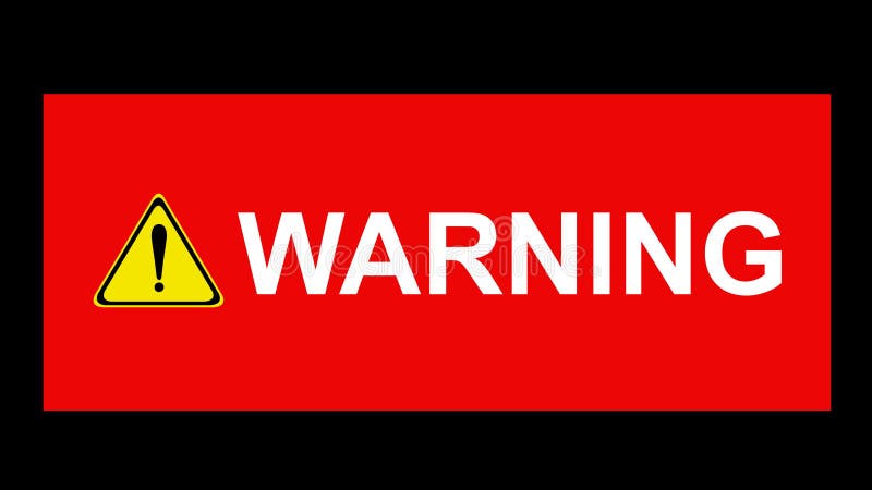 Animation Text Warning Icon Caution Stock Footage - Video of poster ...