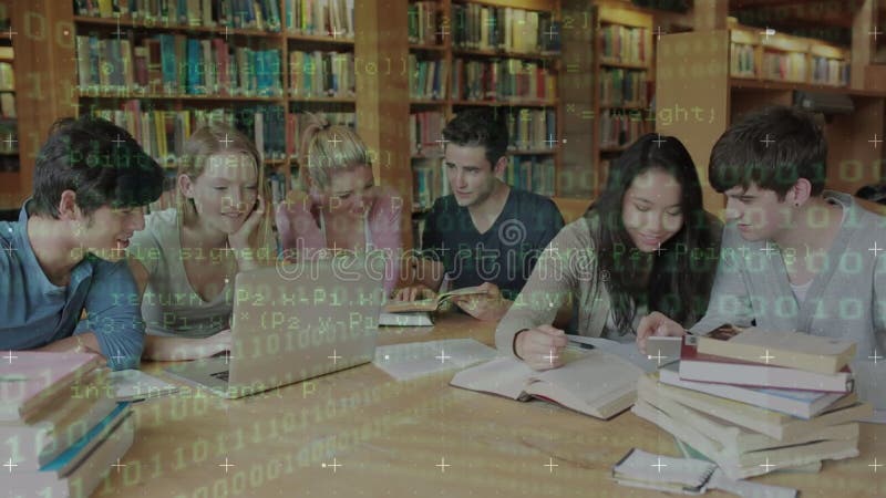 Animation of Binary Code and Programming Language Over Multiracial ... Animation of Binary Code and Programming Language Over Multiracial ...