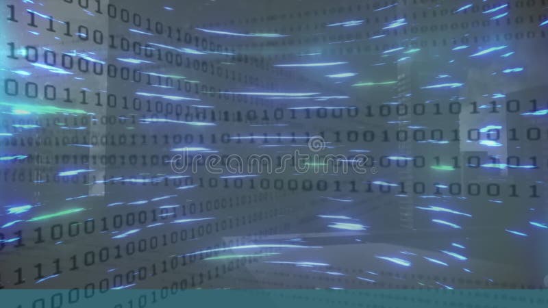 Animation of Binary Codes, Circular Beam Pattern Over Modern Buildings ... Animation of Binary Codes, Circular Beam Pattern Over Modern Buildings ...