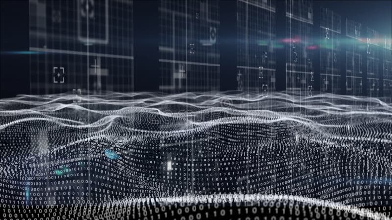 Animation of Binary Coding and Data Processing on Black Background Stock Footage - Video of ...