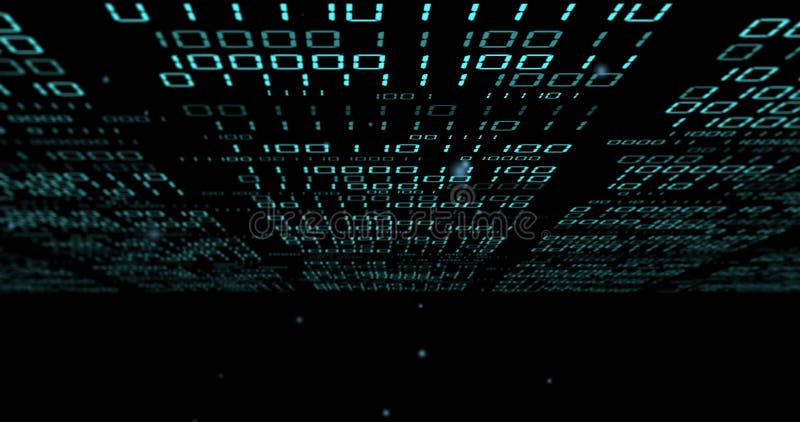 Animation of Binary Coding and Data Processing Stock Video - Video of digitally, virtual: 308526987