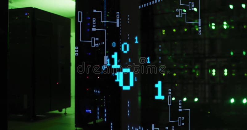 Animation Of Binary Coding And Data Processing Over Black Background Stock Video Video Of