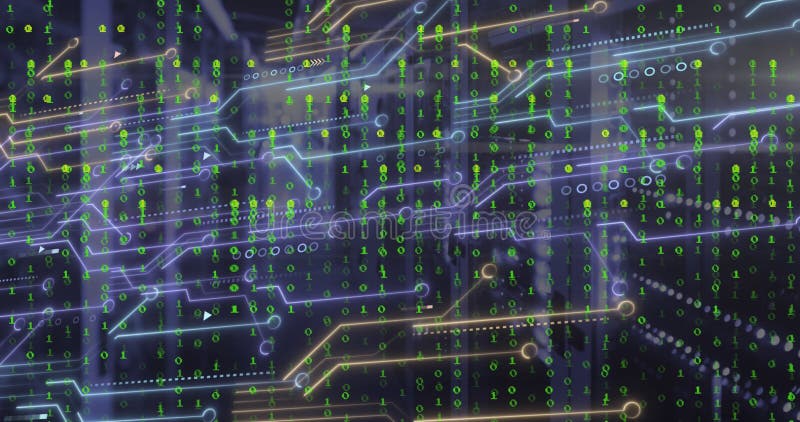 Animation of Binary Coding Data Processing Over Computer Motherboard ... Animation of Binary Coding Data Processing Over Computer Motherboard ...