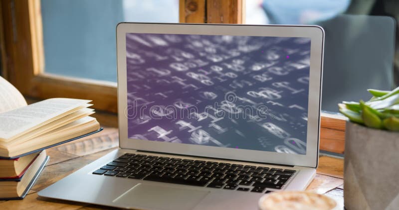 Animation of Binary Coding on Laptop in Office Stock Video - Video of design, icon: 381712177