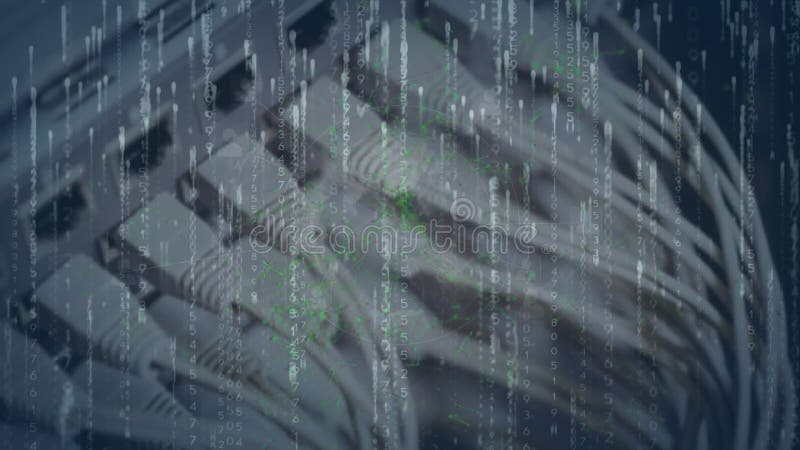 Animation Of Binary Coding And Molecules Over Server Stock Video Video Of Montage Molecule