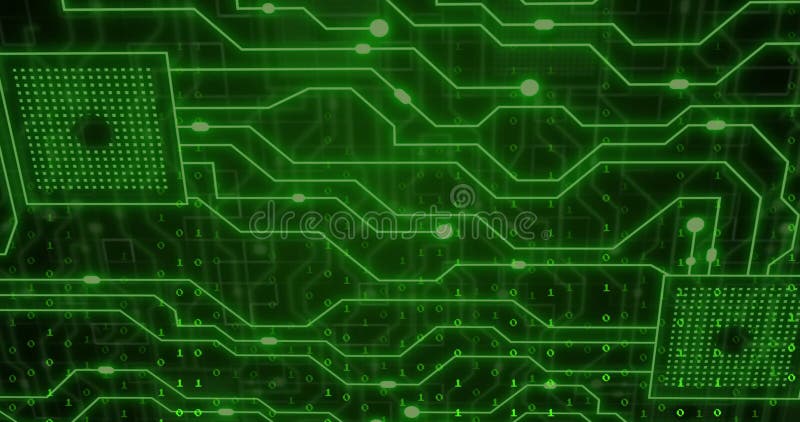 Animation Of Binary Coding And Network Of Connections On Black Background Stock Footage Video