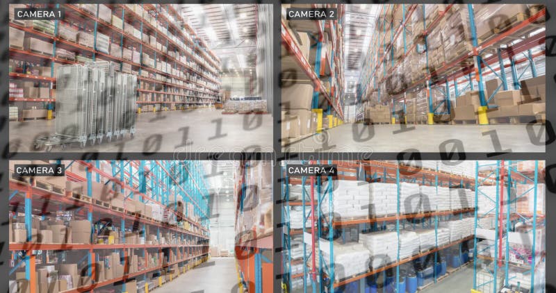 Animation of Binary Coding Over Empty Warehouse Stock Video - Video of ... Animation of Binary Coding Over Empty Warehouse Stock Video - Video of ...