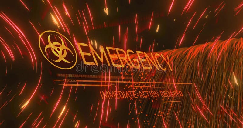 Animation Radiation Warning Symbol, Warning Immediate Action Required ...