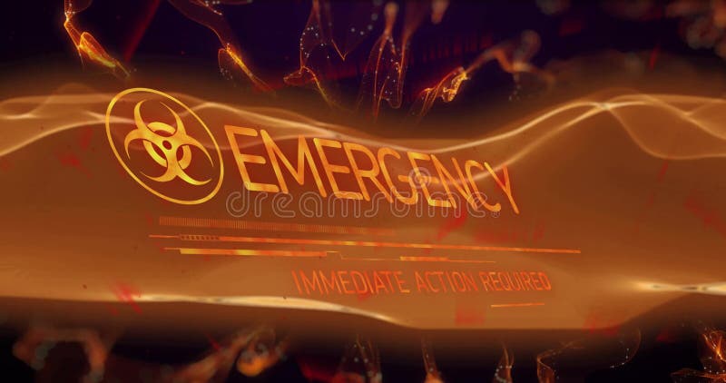 Animation of Biological Hazard Sign, Emergency, Immediate Action ...