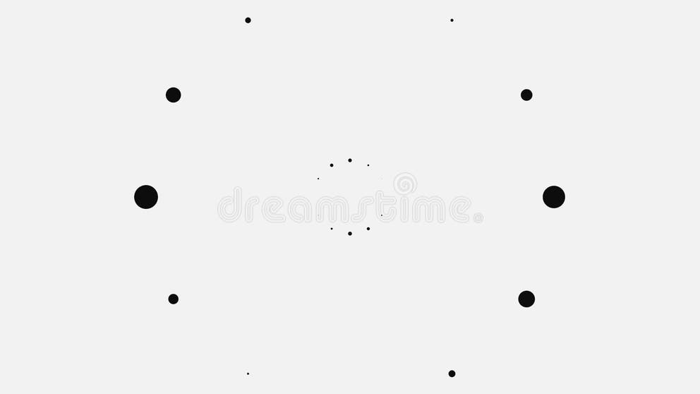 Animation with Black Pulsating Dots in Circle. Animation Stock Illustration - Illustration of ...