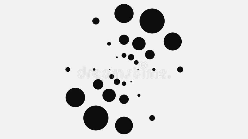 Animation With Black Pulsating Dots In Circle. Animation. Black Dots In ...