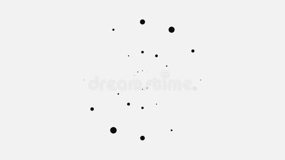 Animation with Black Pulsating Dots in Circle. Animation Stock Illustration - Illustration of ...