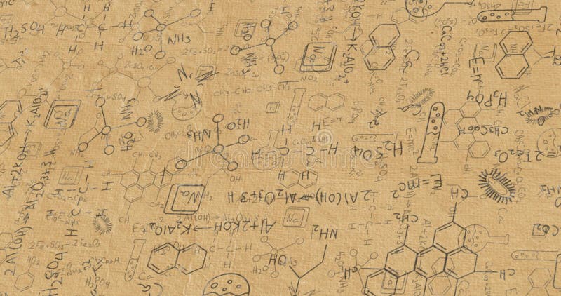 Animation of Black Structural Formulae of Chemical Compounds on Paper ...