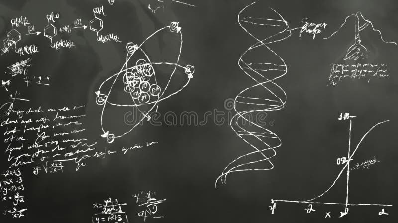 Math and Science Blackboard Scribbling Stock Footage - Video of geology ...