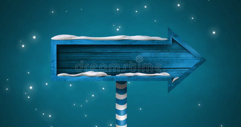 Animation of Blue Arrow Sign Spots of Light Falling on Blue Background ...