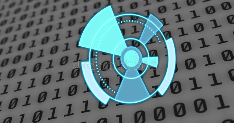 Animation of Blue Circle with Radar Over Binary Code Stock Video - Video of montage, network ...