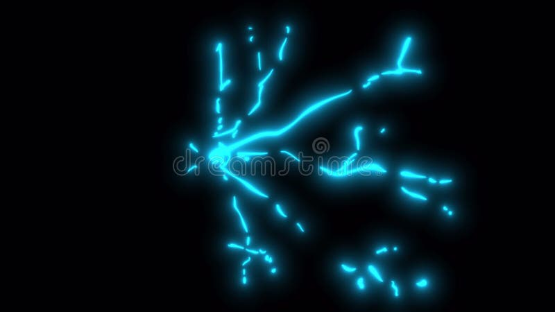 Animation with Blue Current Pulses on a Black Screen Stock Footage ...