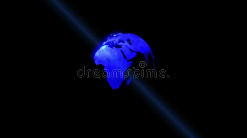 Animation of Blue Digital Earth Stock Video - Video of shine, animation ...