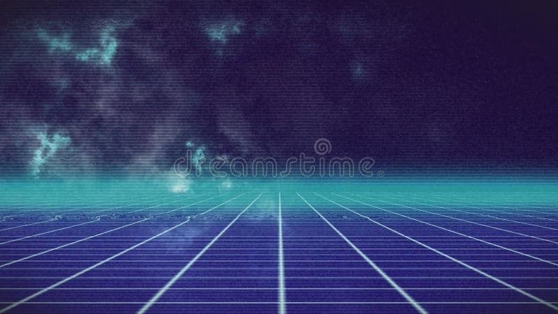 Animation of Blue Grid and Graphics on Dark Background Stock Footage ...