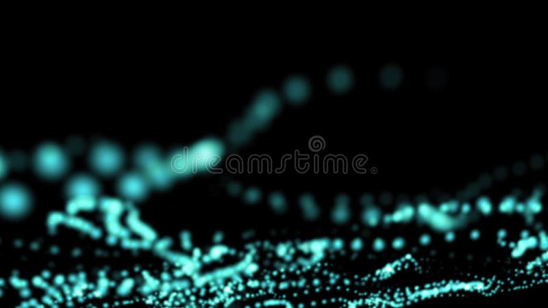 Blue Particle on Black Background Stock Illustration - Illustration of ...
