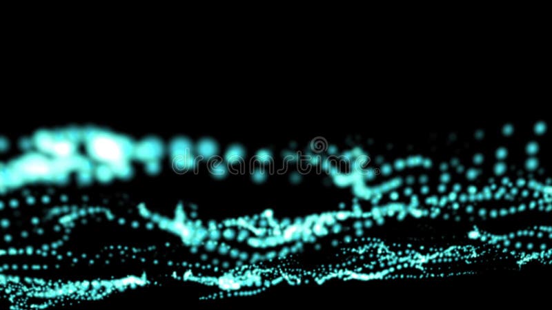 Blue Particle on Black Background Stock Illustration - Illustration of ...