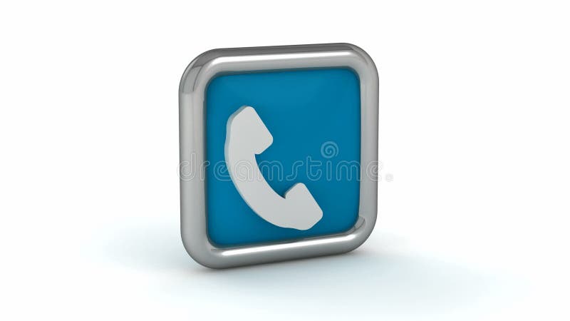 Animation of Blue Phone Button Icon Stock Footage - Video of operator ...