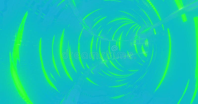 Animation of Blue Tunnel with Green Light Trail Pattern Background ...