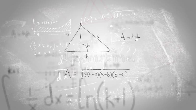Animation of Blurred Mathematical Equations Floating on Whiteboard ...