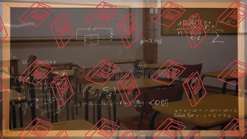 Animation of Math Formulas Over Focused Diverse Boys Learning at School ...