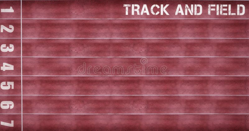 Animation of Bouncing Track and Field Text on Racing Track Background ...