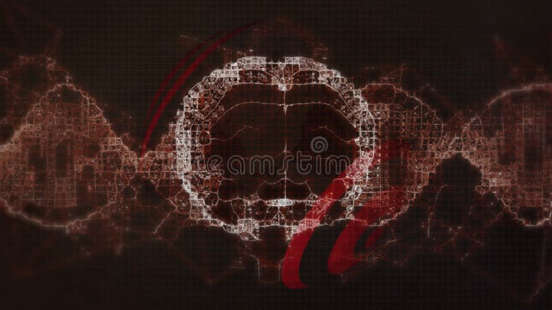 Animation of Brain and Waves on Black Background Stock Video - Video of ...