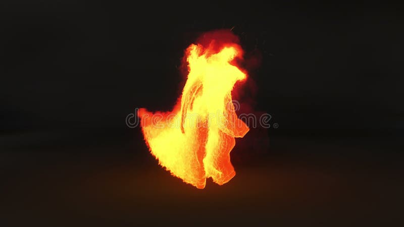 Animation of a Burning Man Dancing Stock Footage - Video of divine ...