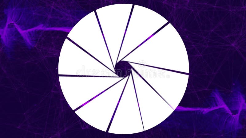 Animation of Camera Iris on Violet Background Stock Footage - Video of ...