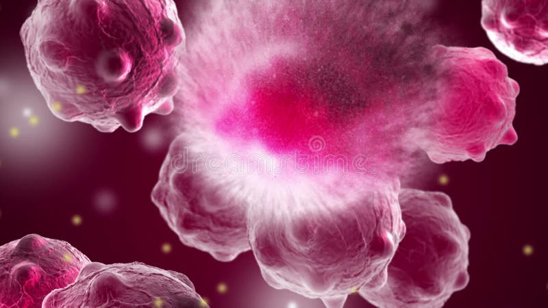 Animation of Cancer Cell Explodes Stock Footage - Video of optical ...