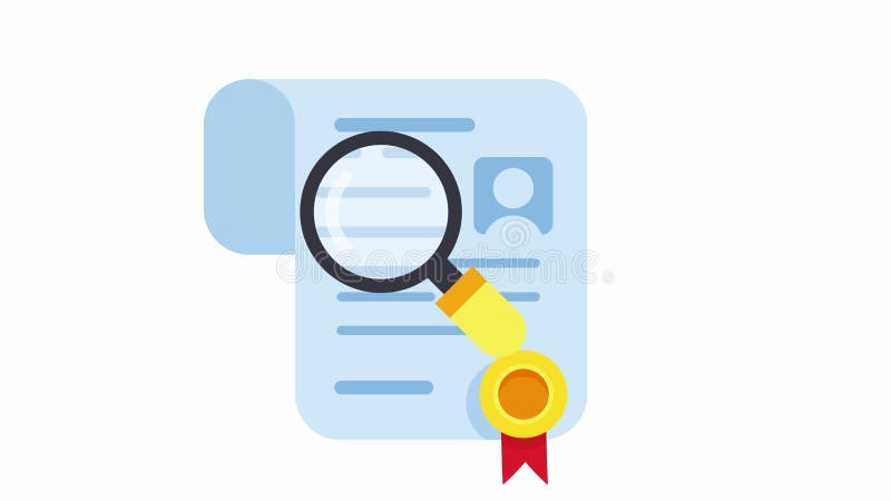 Animation of Candidate S Document Verification. Stock Video - Video of ...