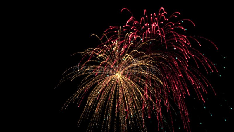 Cartoon Effect of Firework on Black Background Stock Footage - Video of ...