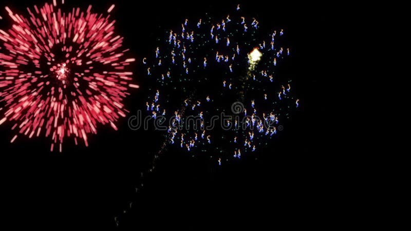 Cartoon effect of firework stock footage. Video of display - 186414204