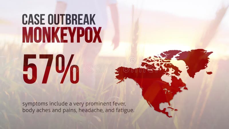Animation of Case Outbreak Monkeypox, 0 Text, Map Over Caucasian Wan ...