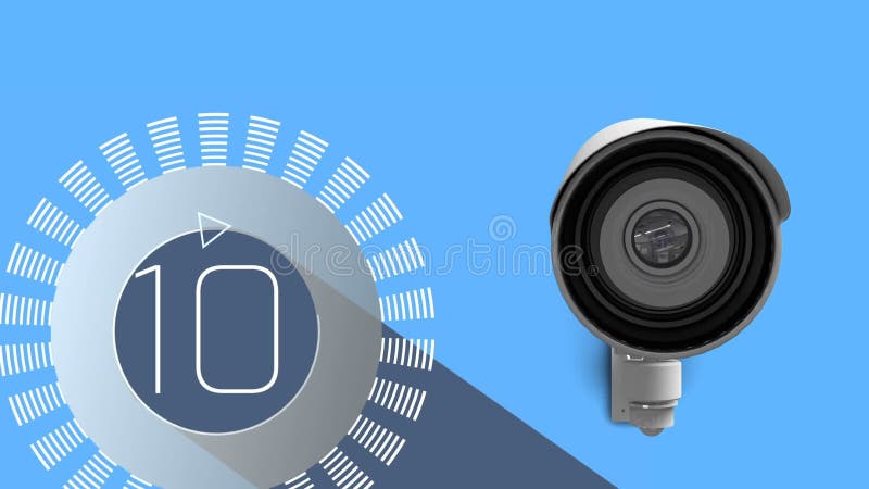 CCTV camera and countdown stock video. Video of idea - 167014249