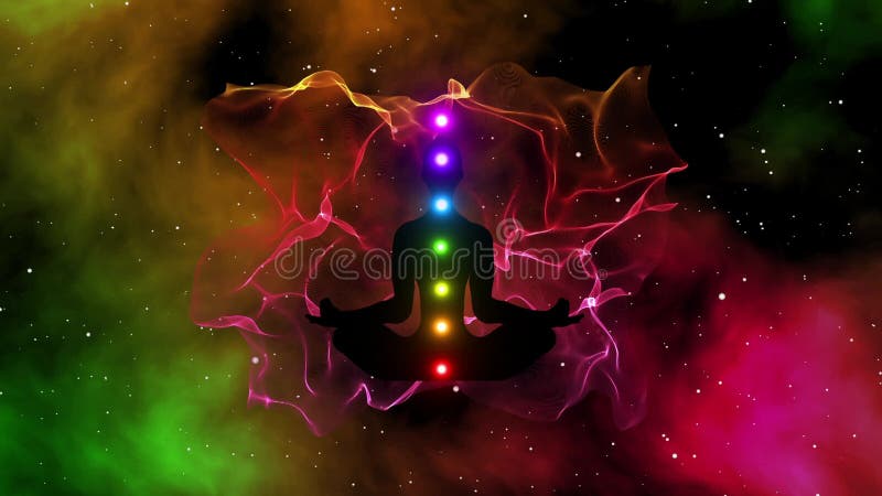 Chakra Healing Energy Meditation Chakra Healing Stock Footage - Video ...