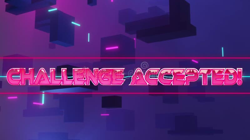 Animation of Challenge Accepted Text Over Purple Background Stock Video ...