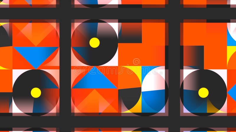 Animation with Changing Geometric Shapes of Different Colors. Motion ...