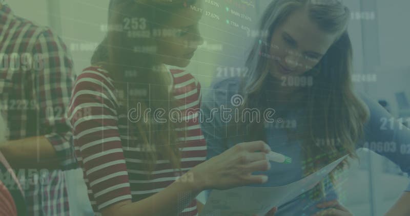 Animation of Changing Numbers, Graphs and Trading Boards, Diverse ...