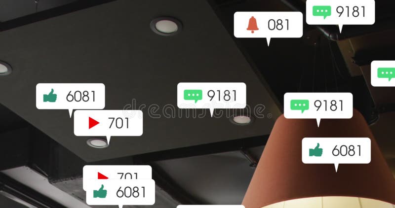 Animation of Changing Numbers, Icon in Notification Bars Over ...